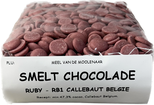 Smelt chocolade ruby RB1 van Callebaut Belgium | zelf brood bakken ...